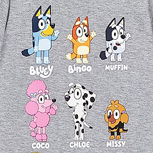 Bluey Bingo Little Girls 2 Pack T-Shirts Blue/Grey 6