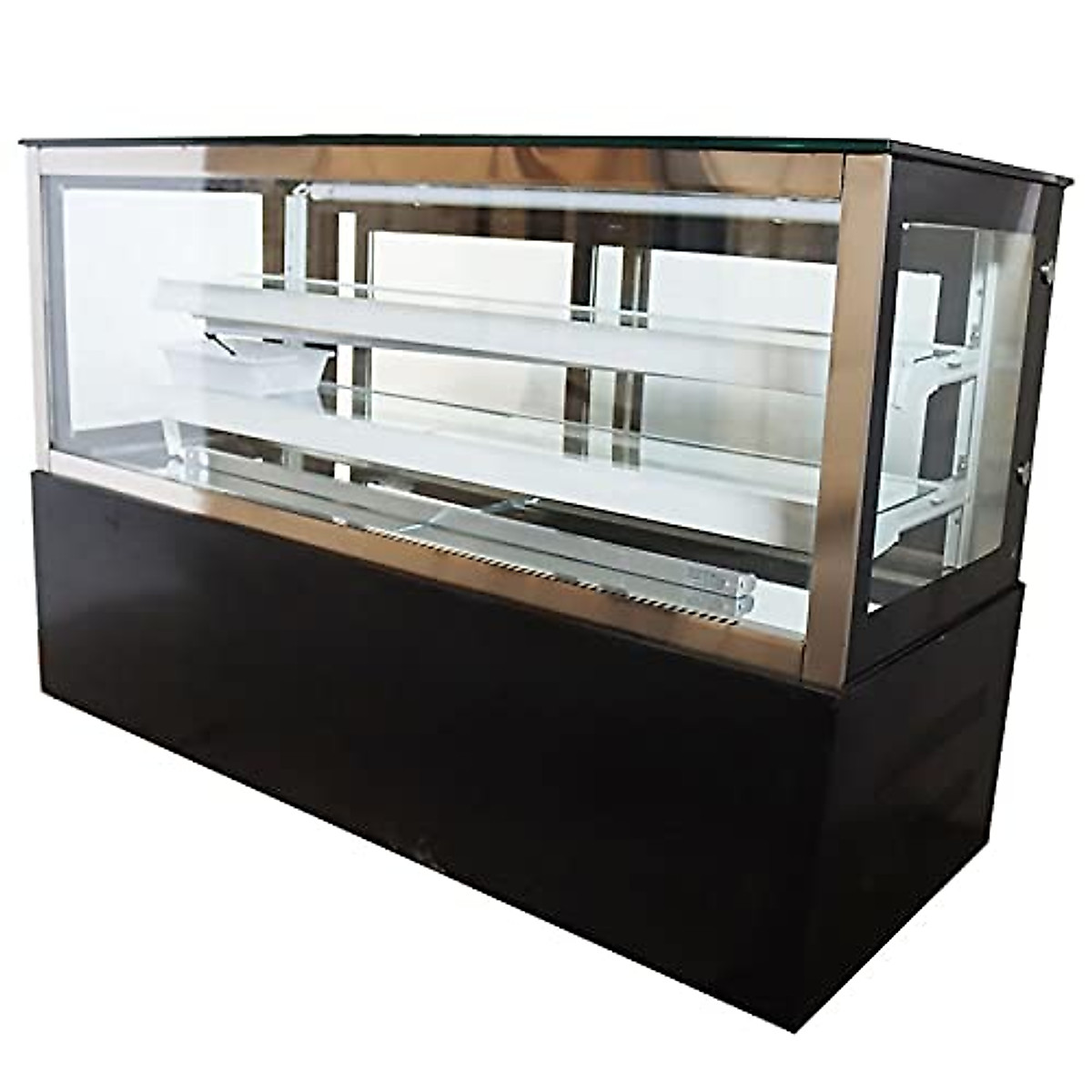 HayWHNKN 47inch Pastry Refrigerator Display Case Countertop with Humidification Function Bakery Display Case Cabinet Countertop Right Angle Back Door Three Layers 220V