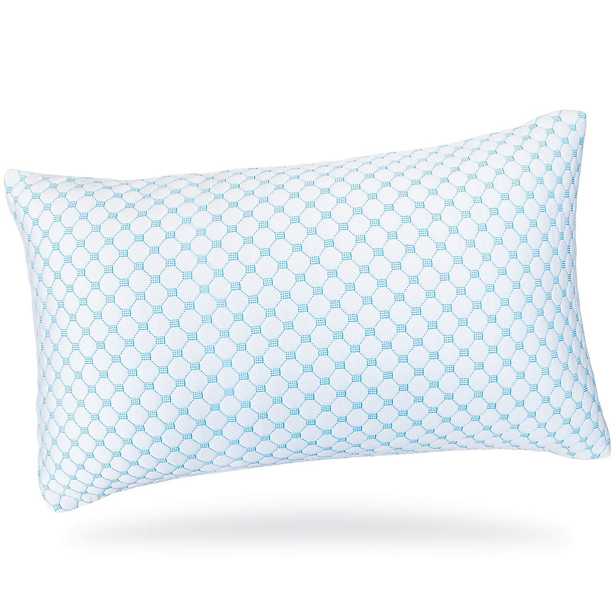 Clara Clark Cooling Pillows for Sleeping - Memory Foam Pillows - Luxury Gel Pillow with Reversible Cover Cool to Velvety - Breathable Bed Pillows for Side Sleepers - King - 18 x 36-2 Pack