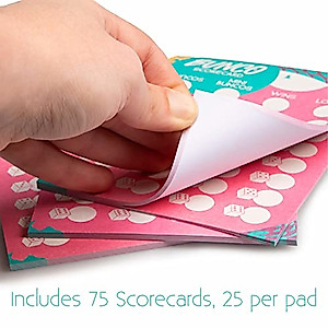 Bunco Scoresheet Refills - 75 Scoreboards & 25 Table Sheet Tally Pads - Must-Have Party Supplies, Fun Learning Activities, & Extra Game Pieces for Family Night, Rec Rooms, & Fundraisers