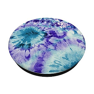Tie Dye in Blue Cyan Purple Green AEHP564 PopSockets PopGrip: Swappable Grip for Phones & Tablets