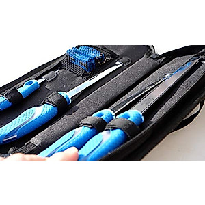 Cuda 6-Piece Fish Fillet Knife Set with Knife Sharpener (18133),Blue