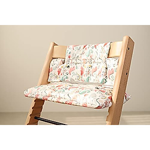 Gembebe Polyester Waterproof Cushion Set Compatible with Stokke Tripp Trapp High Chair (Dino Friends)