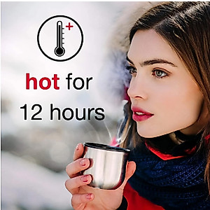 CIGACOR Stainless Steel Thermal Bottle – 17oz Coffee Thermos – Keeps Drinks Hot for 12H / Cold for 24H – Leakproof Lid – Compact & Portable for Car, Office, Gym & Travel – Double Wall Insulated