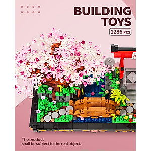 dOvOb Decor Cherry Blossom Bonsai Tree Mini Building Set, Plant Model Toys as Gift for Adult, Build a Sakura Bonsai Idea Display Pieces for The Home or Office (1286 Pieces)