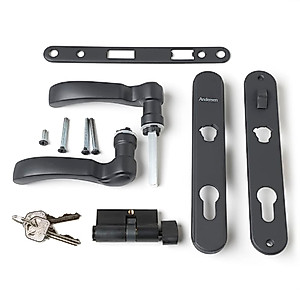 Andersen Storm Door Hardware Set - Traditional Style - Matte Black - 90631