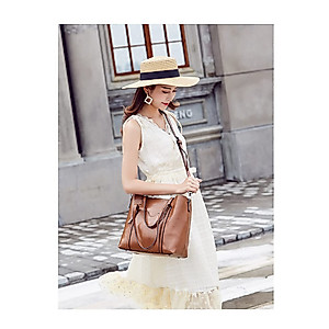 ZOSIVEB Hobo Purses Handbags for Woman Crossbody Large Handbag for Ladies Shoulder Vegan Fashion Leather Tote Bag (Red)