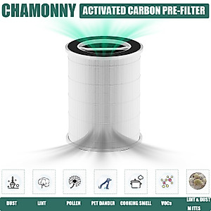 CHAMONNY P200S/G200S Filter Replcement, Compatible with Ganiza G200S/G200 and Welov P200S/P200 Pro Air Purifier, 3-in-1 H13 True HEPA Filter and Pre-Filter, 2 Pack