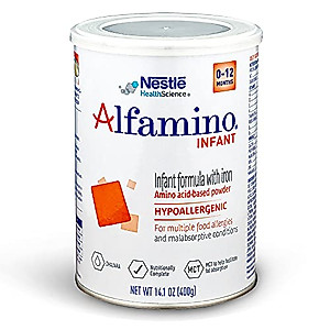 Alfamino Infant Amino Acid Based Infant Formula with Iron, Unflavored, 14.1 Ounces (Packaging May Vary)