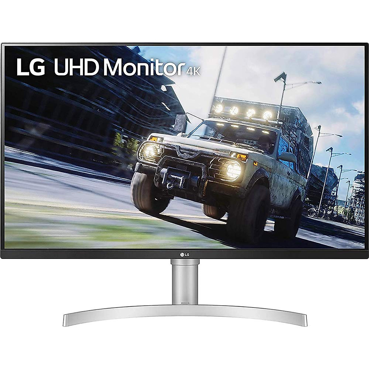 LG 32UN550-W 32" UHD 3840x2160 VA HDR10 AMD FreeSync Dual Monitor Bundle with Deco Gear Mechanical Gaming Keyboard RGB Back Lighting + Large Extended Pro Gaming Mouse Pad