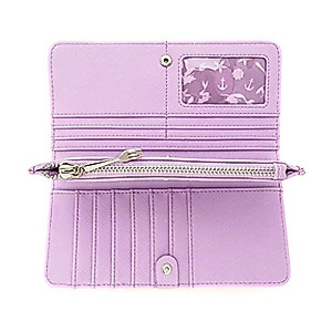 Loungefly x Disney The Little Mermaid Dinglehopper Faux Leather Bi-fold Wallet (Pink/Blue, One Size)