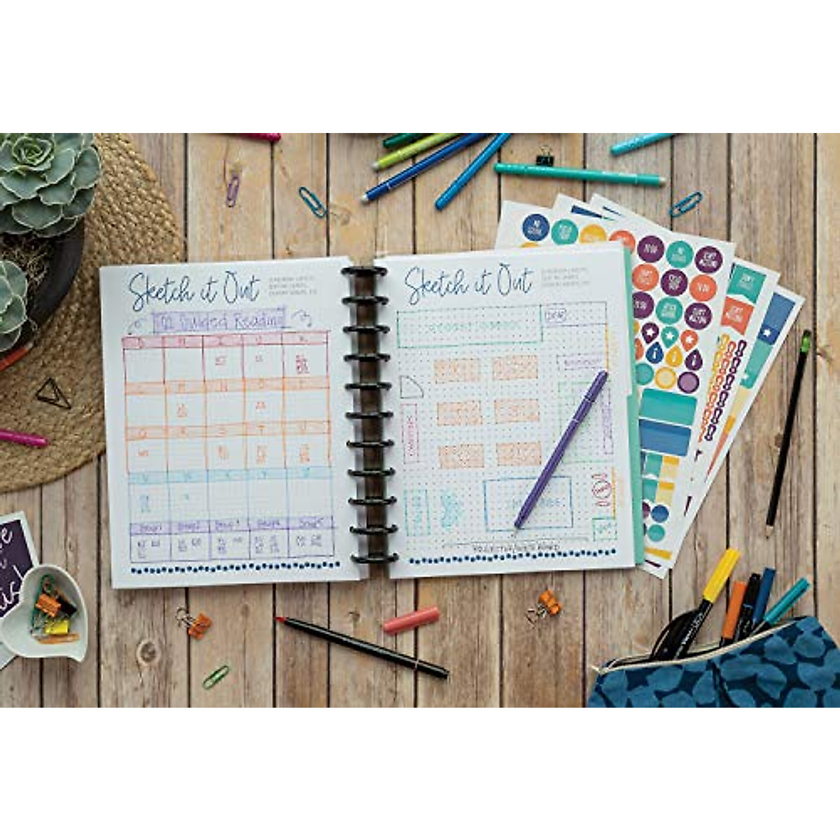 UCreate Customizable DIY Teacher Planner Kit, 8.5" x 11", 157 Pieces (P1000128)