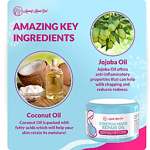 Stretch Mark Oil Cream for Pregnancy & Scar Removal Cream by Mommy Knows Best - Stretch Mark Remover Cream & Scar Cream - Shea & Cocoa Butter Stretch Mark Cream Remover for Maternity Skin Care