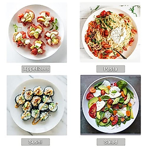 XINLTC 20-Piece Porcelain Dessert Plates, 5.6'' Round Appetizer Plates, Small White Plates for Appetizer, Cake, Sauce, Dinnerware Saucer Sets, Microwave, Oven, Dishwasher Safe