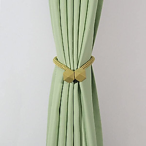 Curtain Tiebacks 2Pc Magnetic Curtain Tieback Holdbacks Buckle Clip Strap Magnet Pearl Ball Tie Backs Curtain Hanging Rods Rope Room Accessoires Curtain Holdbacks (Color : Purple, Size : 46cm)