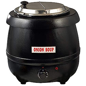 Winco Electric Soup Warmer, 10.5-Quart,Black