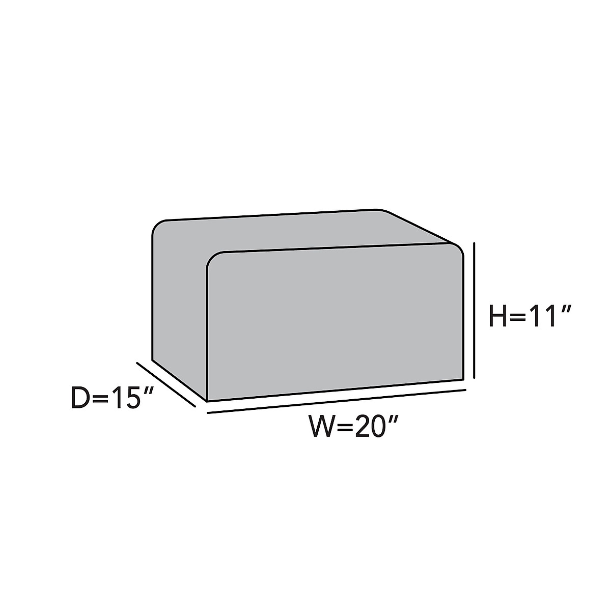 Covermates Keepsakes - Rectangular Appliance Cover - Dust Protection - Stain Resistant - Washable - Appliance Cover, Red