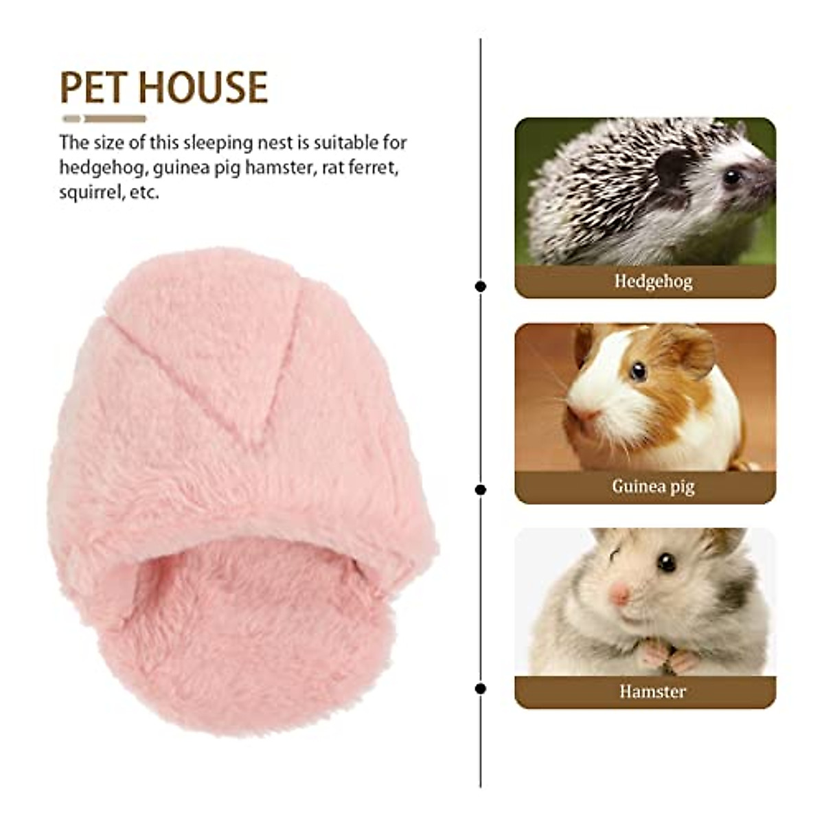 iplusmile Cozy Small Sleeping Pet Rat Cotton Squirrel for Nests: Plush Houses Household Sugar Cute Hideout Cage Supple Hedgehog Home Chinchilla Warm Pig Winter Guinea Sofas Hut Gilder