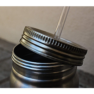 LaserGram Mason Jar Sports Water Bottle, Grad Cap Class of 2020, 2021, 2022, 2023 Personalized Engraving Included