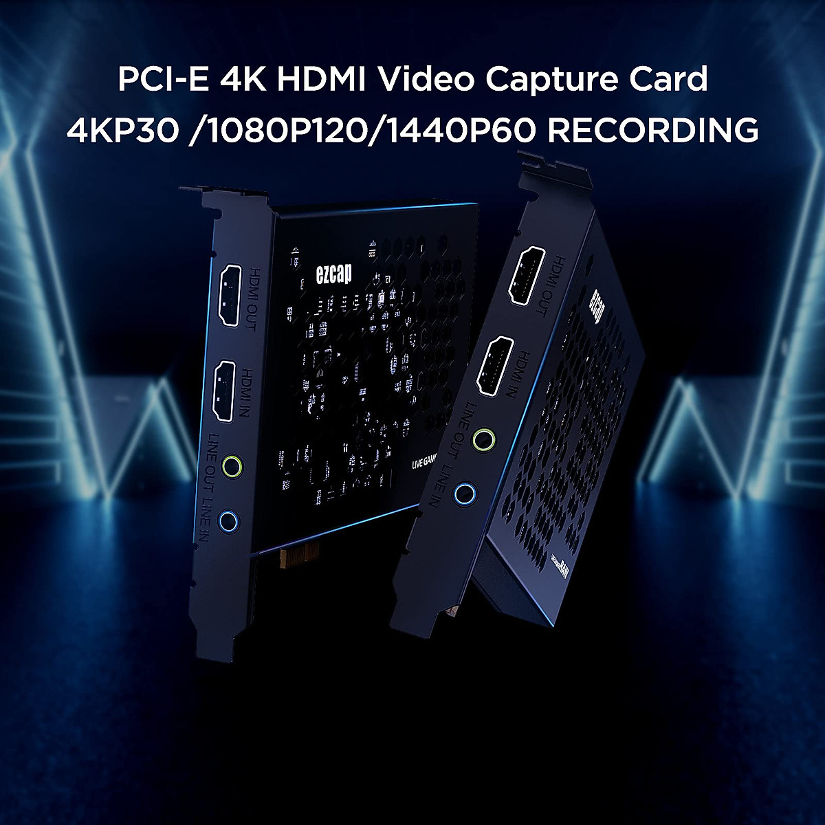 MYPIN Game Capture Card, HDMI PCI-E 4K 30fps Record & Live Stream from Gaming Systems, Camcorders, DSLRs,Support Zero Delay HDMI Loop-Out