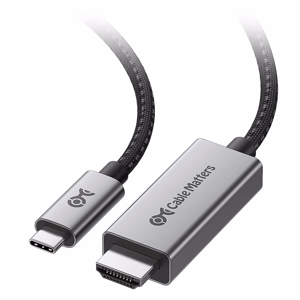 Cable Matters 48Gbps 8K USB C to HDMI 2.1 Cable 6 ft, Support 4K 240Hz and 8K 60Hz HDR - Thunderbolt 3, Thunderbolt 4, USB4 Compatible with iPhone 16/15 - Max Resolution on Any MacBook is 4K 60Hz