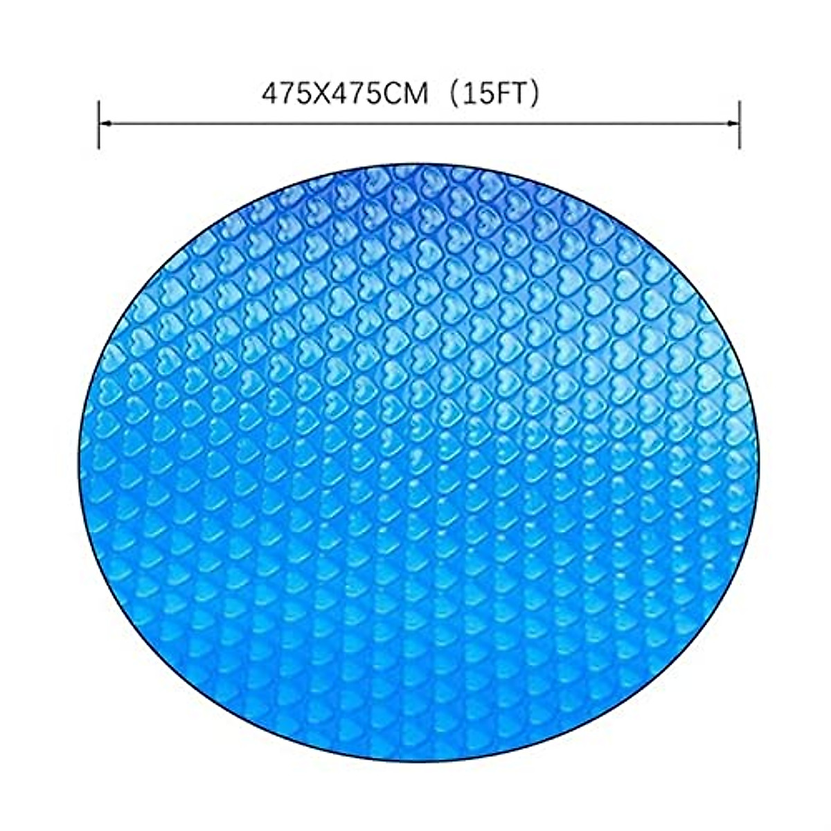 LRIKING 8ft /10ft/12ft /15ft Round Solar Pool Cover Swimming Pool Solar Blanket Cover for Pools Hot Tub Protector Sun Dustproof Spa Pool Safety Cover Outdoor Waterproof