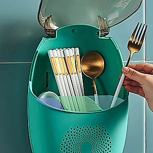 ceramic Utensil Caddy Chopstick Organizer Multifunctional Draining Chopstick Cage Wall Mounted or Standing Cutlery Storage Organizer Kitchen Utensils Pen Holder chopstick holder