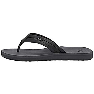 Quiksilver Men's Carver Squish Flip-Flop, Black/Grey/Black, 10(43) M US