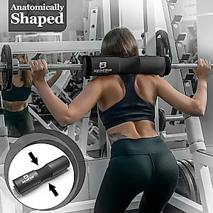 GENESIS SYSTEMS Squat Pad Barbell Pad for Hip Thrusts Squats Lunges Glute Bridge - Foam Pad for Weight Lifting Neck Shoulder Support - Barbell Cushion Hip Thrust Pad for Standard and Olympic Bars