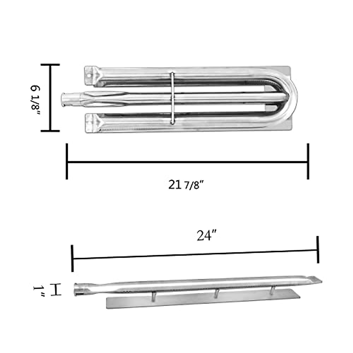 Kalomo Gas Grill Burner Gas Grill Replacement Parts Stainless Steel Pipe Tube for Select Viking VGBQ 30 in T Series, VGBQ 41 in T Series, VGBQ5304RE, VGBQ5304RT, VGBQ4103RE, VGBQ4103RE1 Models