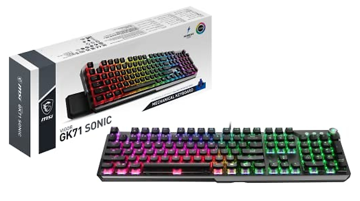 MSI Vigor GK71 Sonic Blue RGB Gaming Keyboard for Serious Gamers