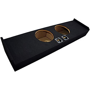 Compatible with Ford F150 Super Crew Cab Truck 2009-2014 Dual 10" Subwoofer Sub Box Speaker Enclosure