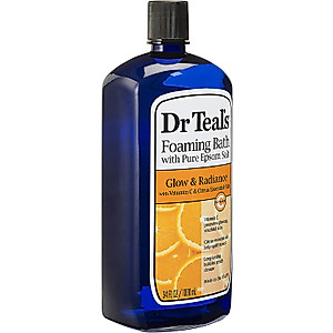Dr Teal's Foaming Bath Combo Pack (68 fl oz Total), Moisturizing Shea Butter & Almond Oil, and Glow & Radiance with Vitamin C and Citrus Essential Oils