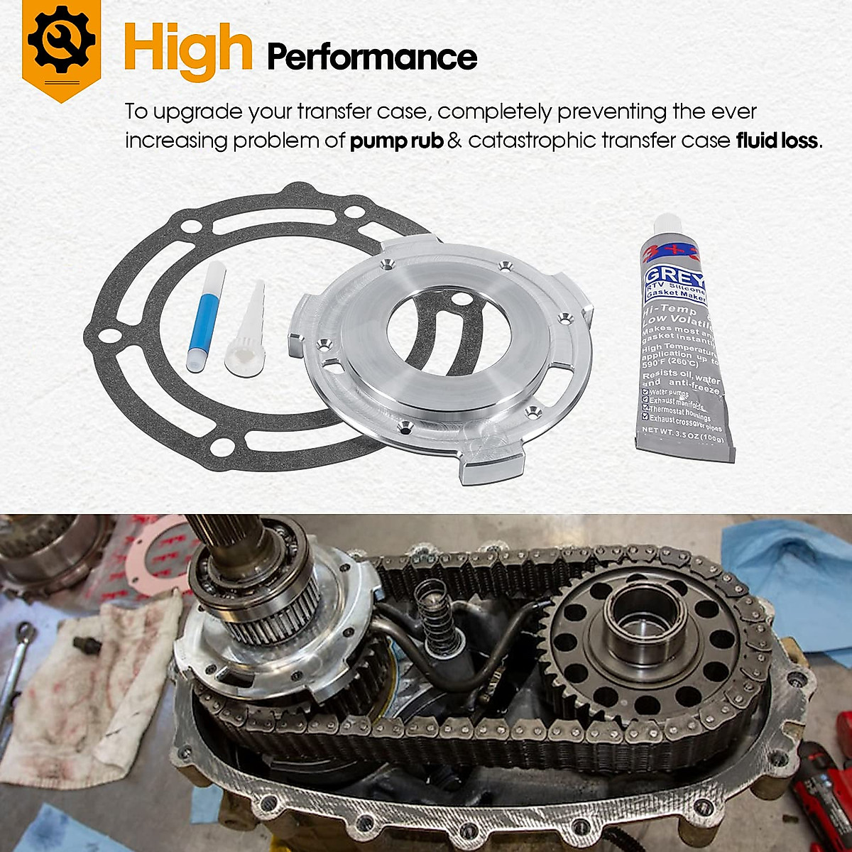 10001 Transfer Case Pump Upgrade Kit Fits for GM Transfer Case Models 136,146, 246, 261, 261HD, 263HD, 263XHD, 261XHD 1998-2007