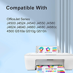 TEINO Remanufactured Ink Cartridges Replacement for HP 901 901XL 901 XL use with OfficeJet J4680 4500 J4580 J4550 J4680c J4500 J4540 J4624 J4660 J4640 J4524 (Black Tri-Color, 2-Pack)