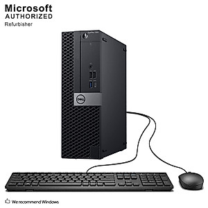 Dell OptiPlex 7060 SFF High Performance Desktop Computer, Intel Six Core i5-8500 up to 4.1GHz, 16G DDR4, 256G SSD, WiFi, BT, 4K Support, DP, Windows 10 Pro 64 Bit English/Spanish/French(Renewed)