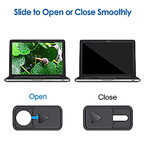 JETech Camera Cover Slide Webcam Compatible Laptop/Tablet/MacBook Air Pro/iMac/iPhone 8 7 6, Ultra-Thin Privacy and Security Protection Slider, 6-Pack