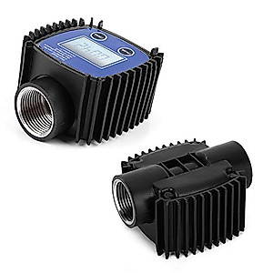 Oumefar 1" Turbine Flowmeter Inline Flow Sensor Meter Pipeline Water Flow Gauge Male Thread Plastic Flow Measurement Tools