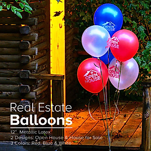 House for Sale Balloons - Open House Balloons for Real Estate - Realtor Metallic Balloons Supplies Sign - Sale by Owner - Realtor Open House - Realtor Kit - Realtor House Signs (24)