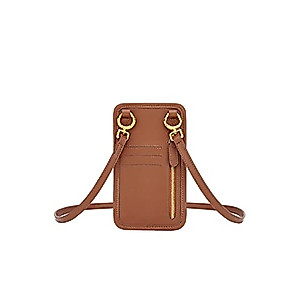 JW PEI Women's Aylin Canvas Cell Phone Crossbody Bag (Brown)
