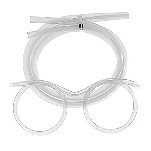 Funny straw Glasses Flexible Drinking Straw Novelty Eyeglass Frame Bar Accessories for Birthdays, Bridal Showers, Party Supplies, Favors, Game Ideas（crystal）