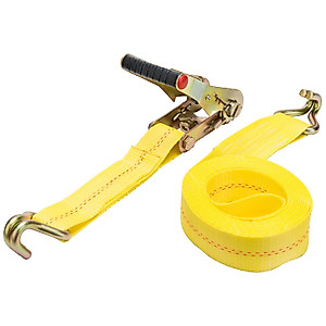 HAMPTON PROD Keeper - 2" x 16' Heavy Duty Ratchet Tie-Down with Double J-Hooks - 3,333 lbs. Working Load Limit and 10,000 lbs. Break Strength