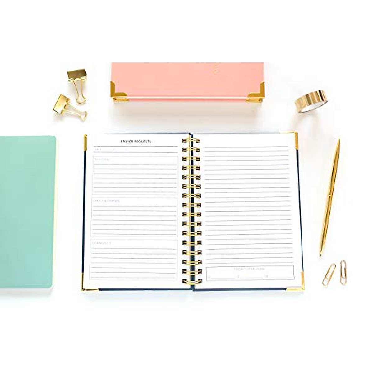 Prayer Journal for Women: An Inspirational Christian Bible Journal, Prayer Notebook & Devotional (Premium Gold Spiral-Bound Hardcover)