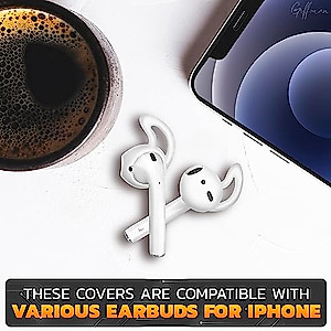 Apple IPhone Headphone Ear Covers - 4Pairs Replacement Earbud Tips EarPods 11,12,13,14 Apple Accessories Anti Slip Soft Cover 1,2 AirPod Ear Tips- Silicone Earbud Tips AirPods Ear Hook AirPod Pro Tips
