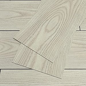 VEELIKE 6''x36'' Beige Grey Peel and Stick Floor Tile Waterproof Wood Vinyl Plank Flooring Self Adhesive Wood Vinyl Flooring Removable Laminate Flooring for Bathroom Bedroom Kitchen Fireplace 4-Pack