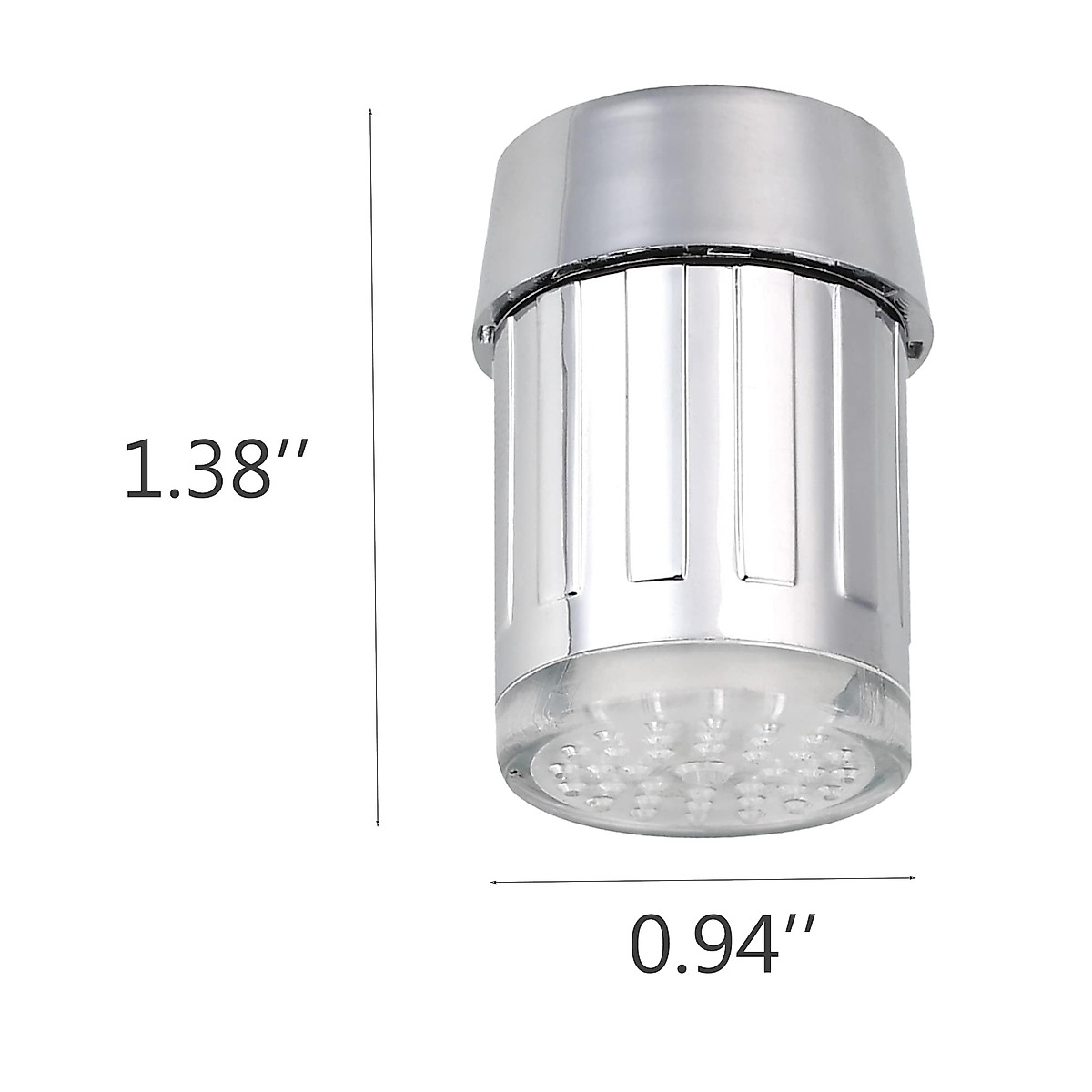 2 Pack 3-Color Temperature Sensitive Gradient LED Water Faucet Light Water Stream Color Changing Faucet Tap Sink Faucet for Kitchen and Bathroom