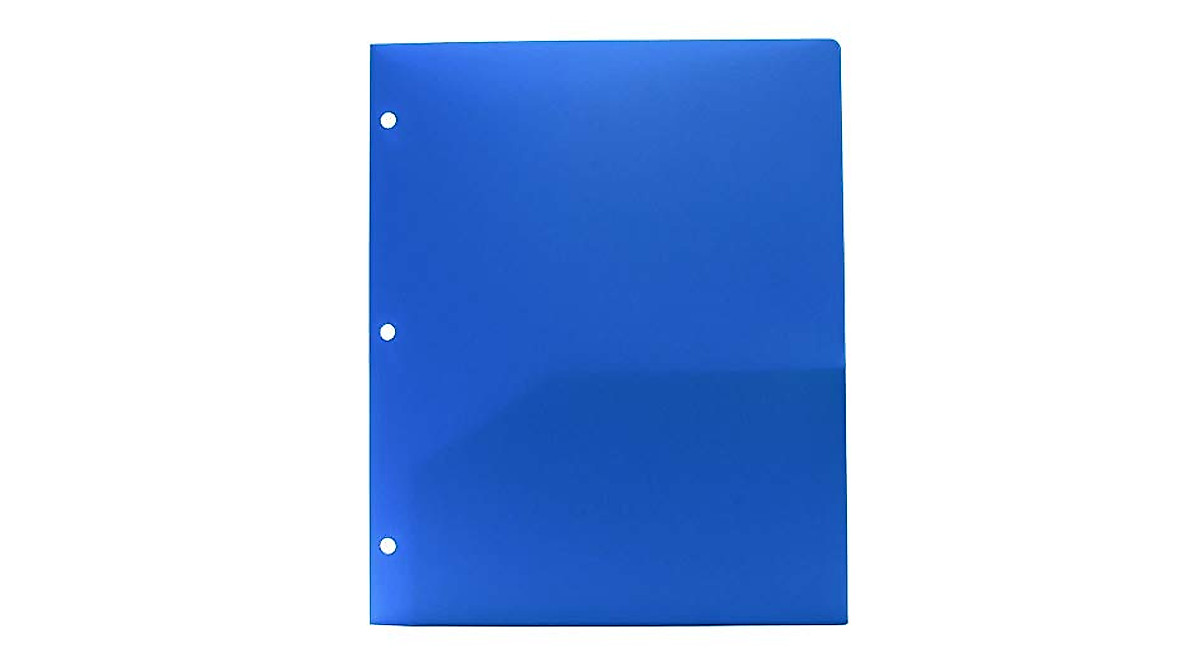 Durable 3-Hole Plastic Folder Pack for School & Office Flexibility