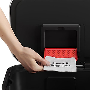 iTouchless 4-Pack AbsorbX Odor Filter Deodorizers, Absorbs Trash Odors, All Natural Activated Carbon, Biodegradable, for use with 8 Gallon and Larger Trash Cans