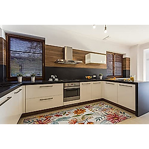 Linon The Anywhere Indoor Outdoor Washable Folly Ivory & Pink 5' X 7' Area Rug