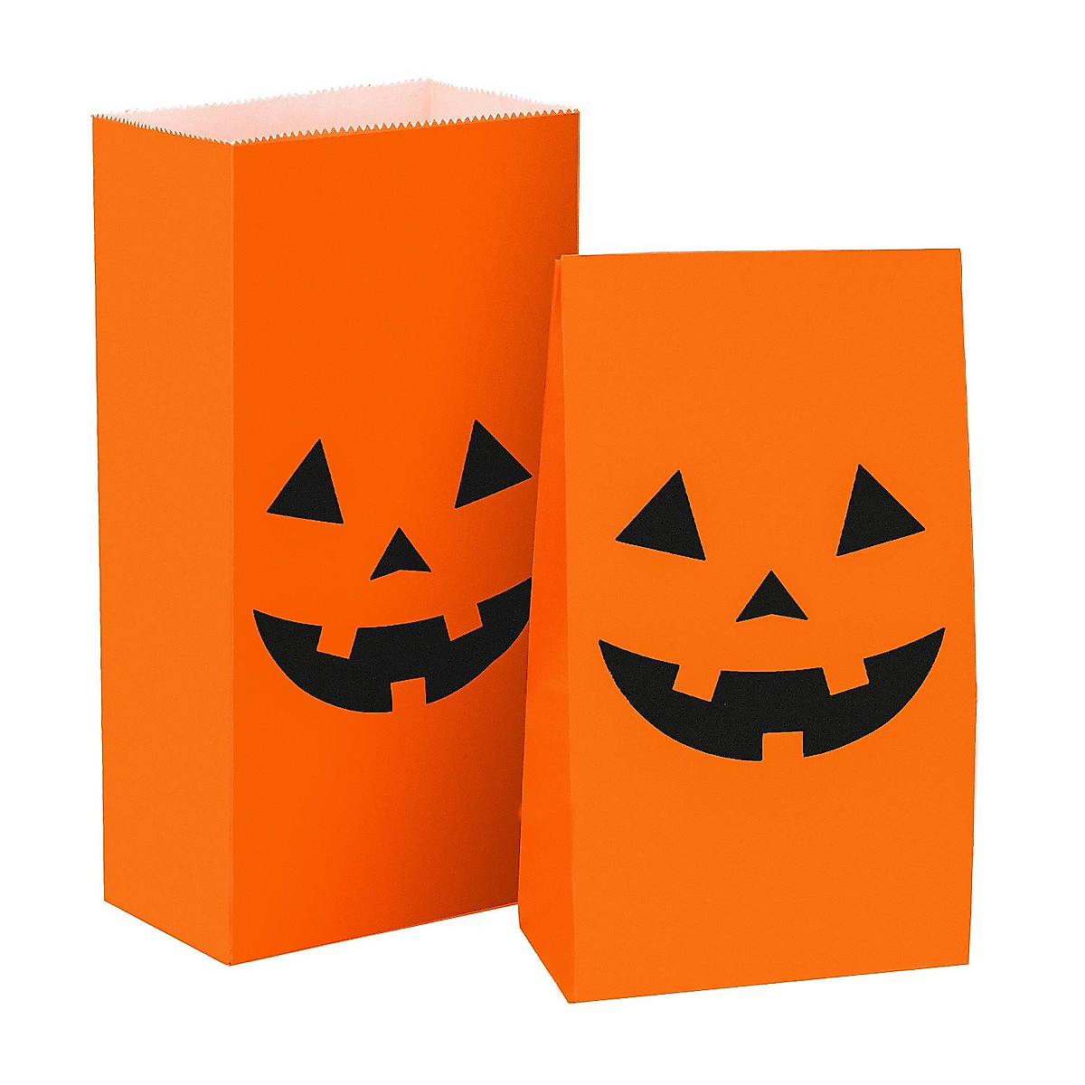 24 Pieces Halloween Pumpkin Paper Bags Candy Party Bags Present Paper Bags Grocery Bags Crafting Paper Bags Lunch Flat Bottom Halloween Bags (7 x 3.5 x 2.4 Inch)